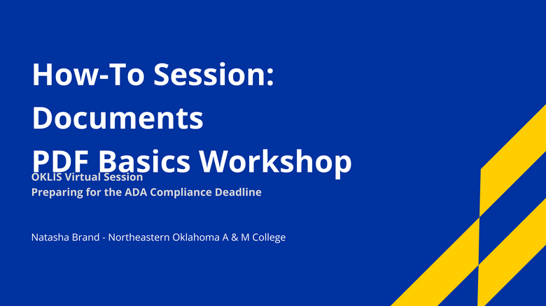 How To Session on Accessible Documents | OER Commons