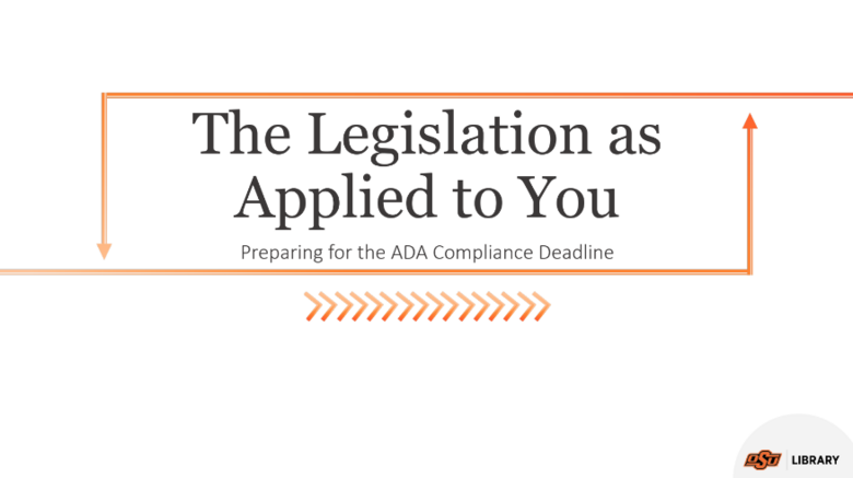 The Legislation as Applied to You (UDL) | OER Commons