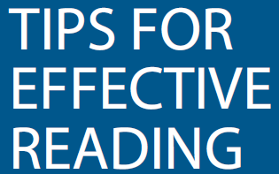 Tips for Effective Reading | Resource Bank