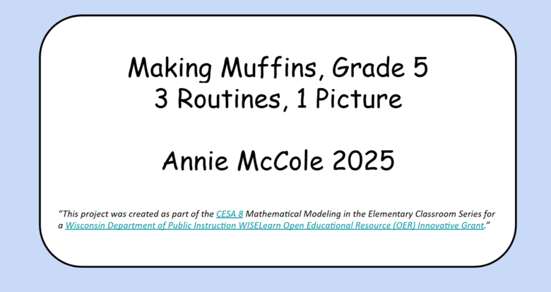 Making Muffins - Grade 5 - 3 Math Routines | WISELearn Resources