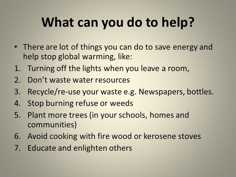 Solutions to global warming | OER Commons