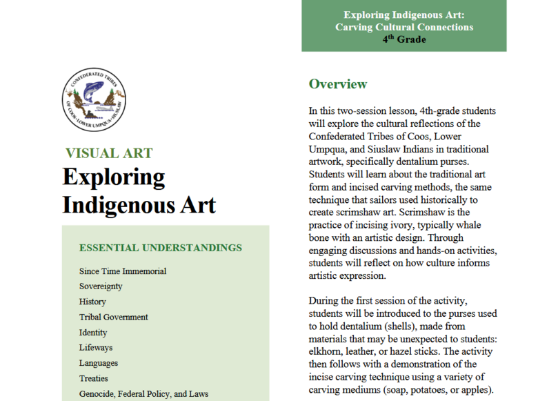 4th Grade Exploring Indigenous Art | CTCLUSI | Native Arts | OER Commons