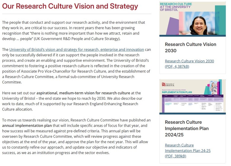 Research Culture Vision and Strategy | OER Commons