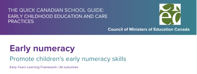 Early Numeracy - Promote children's early numeracy skills | OER Commons