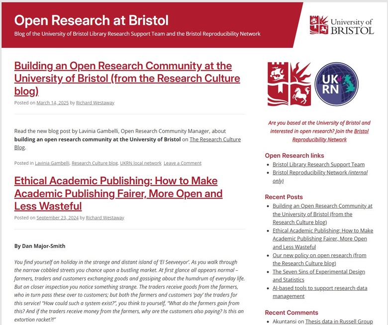 Open Research at Bristol blog | OER Commons