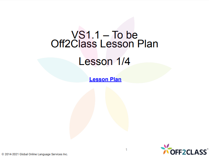 Teaching The Verb “be” To ESL Students - Off2Class Lesson Plan | OER ...