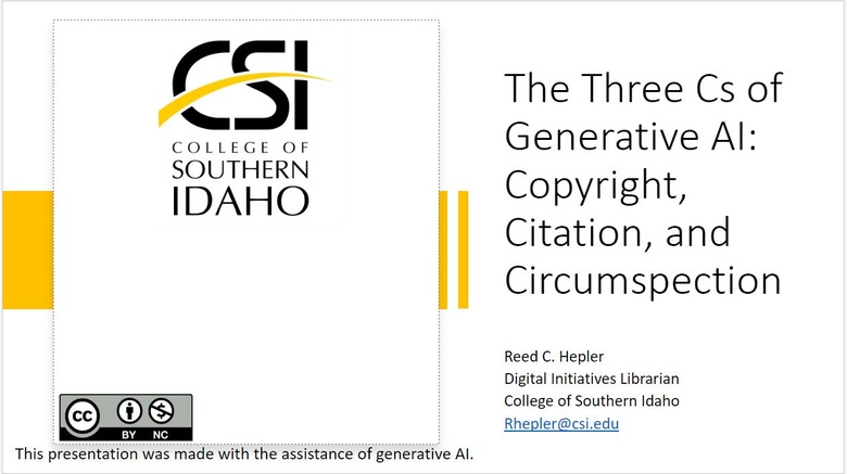 Three Cs of AI-Generated Content: Copyright, Citation, and ...